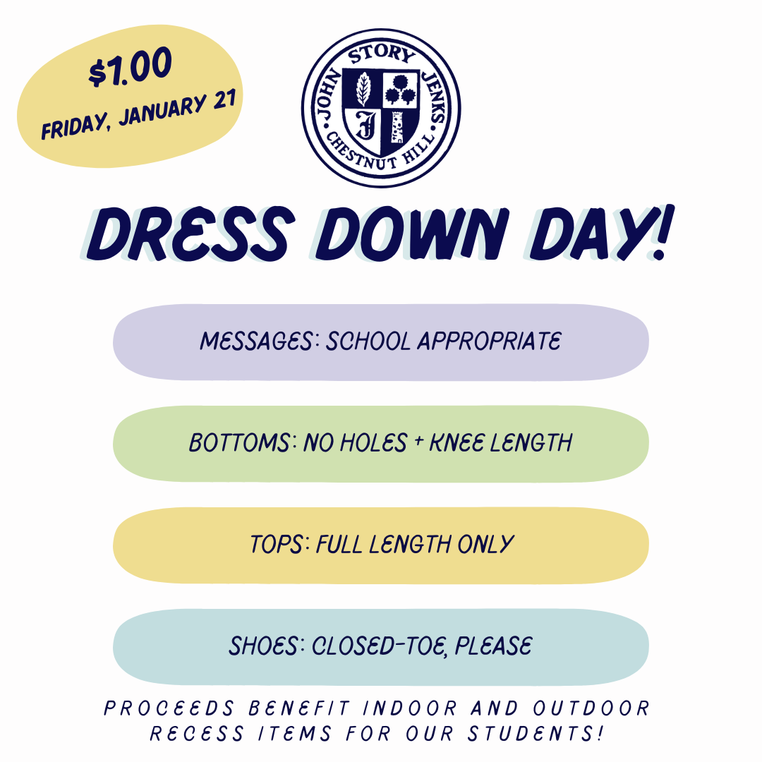January Dress down day! – John S. Jenks School